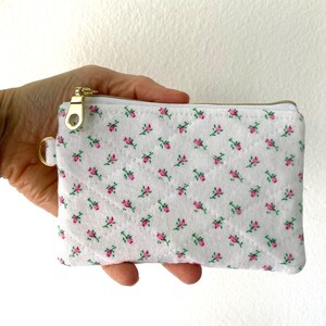 Small Quilted Zipper Pouch, Quilted Coin Purse, Cute Quilted Zipper ...