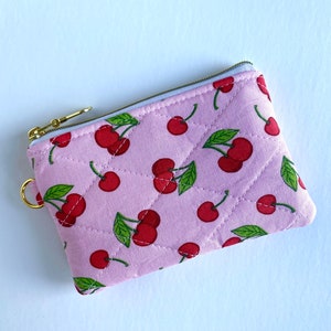 Coquette Coin Purse, Quilted Coin Pouch, Cute Quilted Zipper Pouch ...