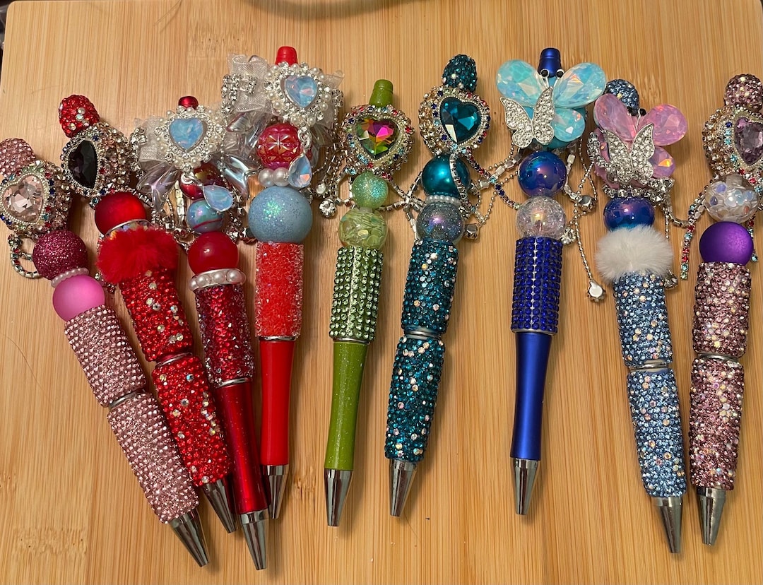 Bling It On! Custom Sparkle Pens With Charms & Glitter Accents - Etsy