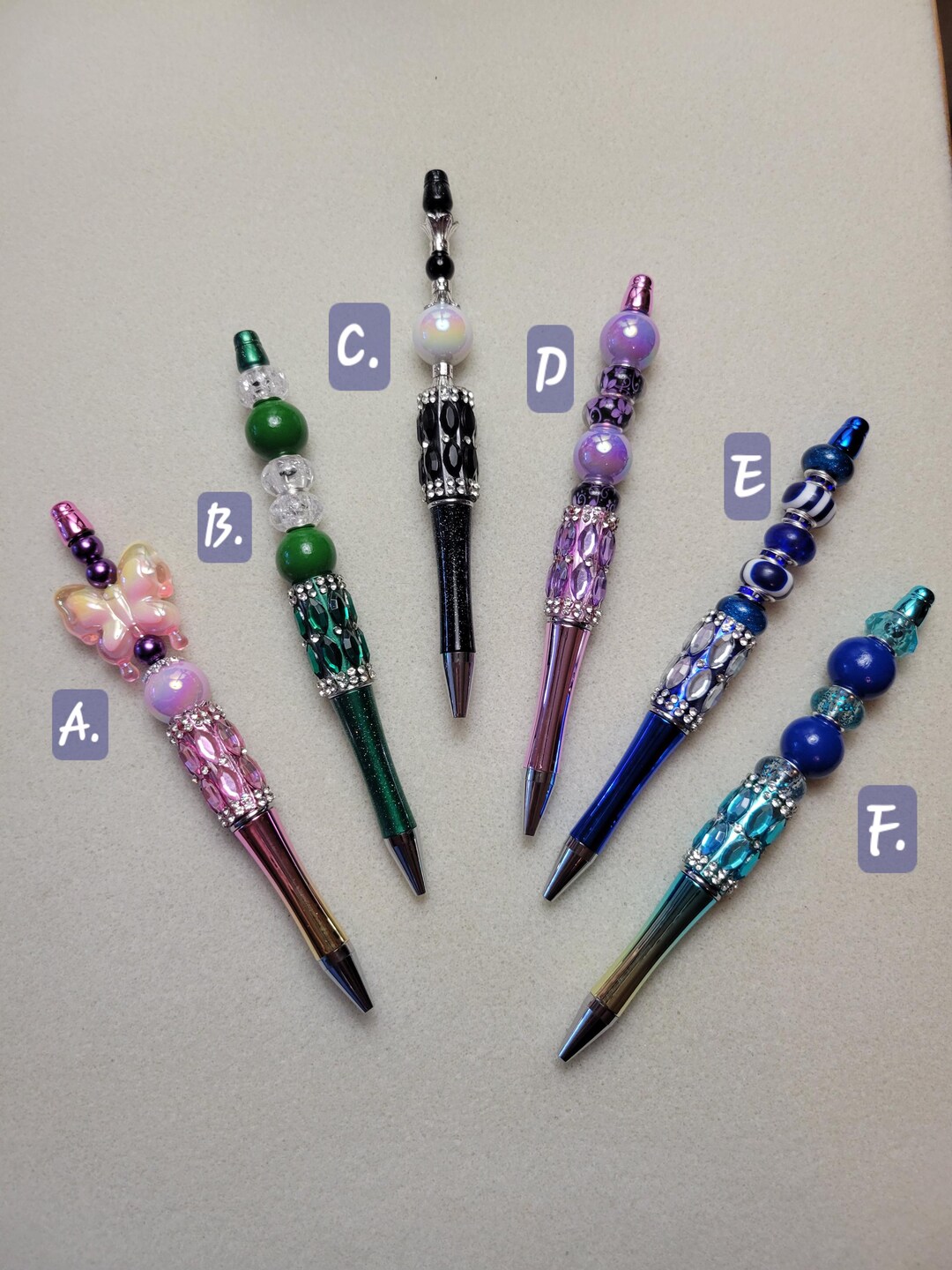 Custom Beaded Pens: Fun Office, Children's Gift - Etsy