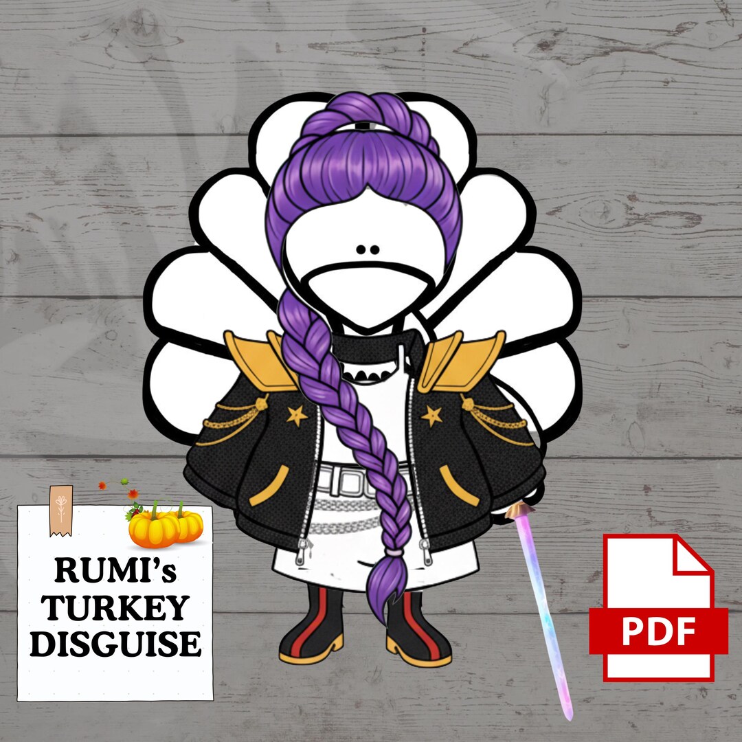 Kpop Star Rumi Turkey Disguise - KPOP Demon Hunters Huntrix Disguise a ...