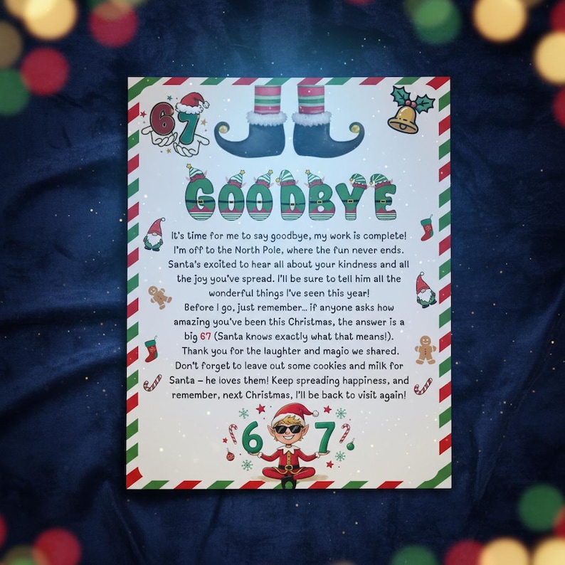 Editable Elf Goodbye Letter, Printable Elf Departure Letter, Christmas ...