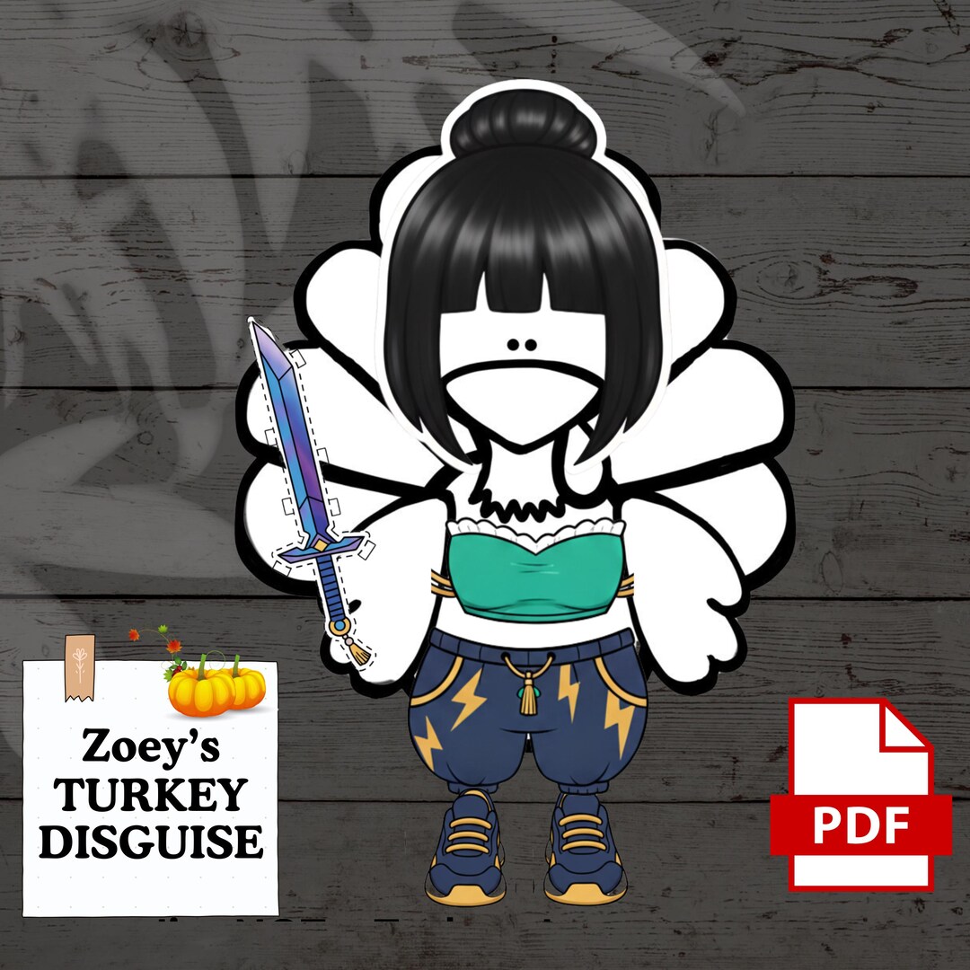 Kpop Star Zoey Turkey Disguise - KPOP Demon Hunters Huntrix Disguise a ...