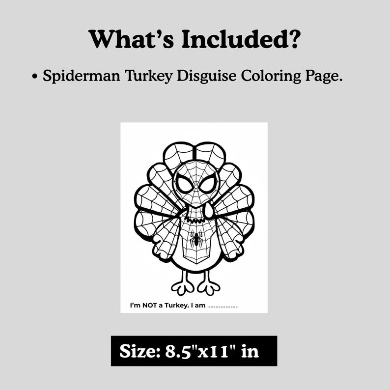 Spiderman Disguise a Turkey Printable - Superhero Thanksgiving Craft ...