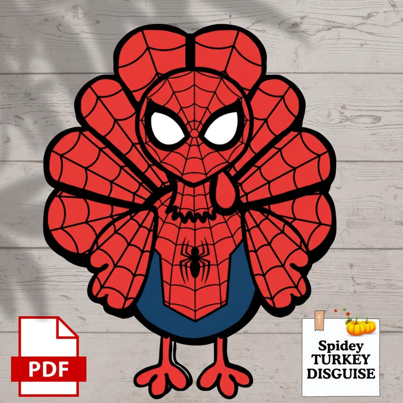 Spiderman Disguise a Turkey Printable - Superhero Thanksgiving Craft ...