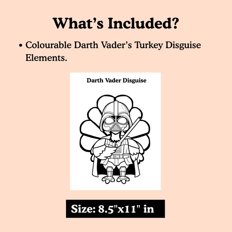 Darth Vader Disguise a Turkey Printable - Superhero Turkey Disguise ...