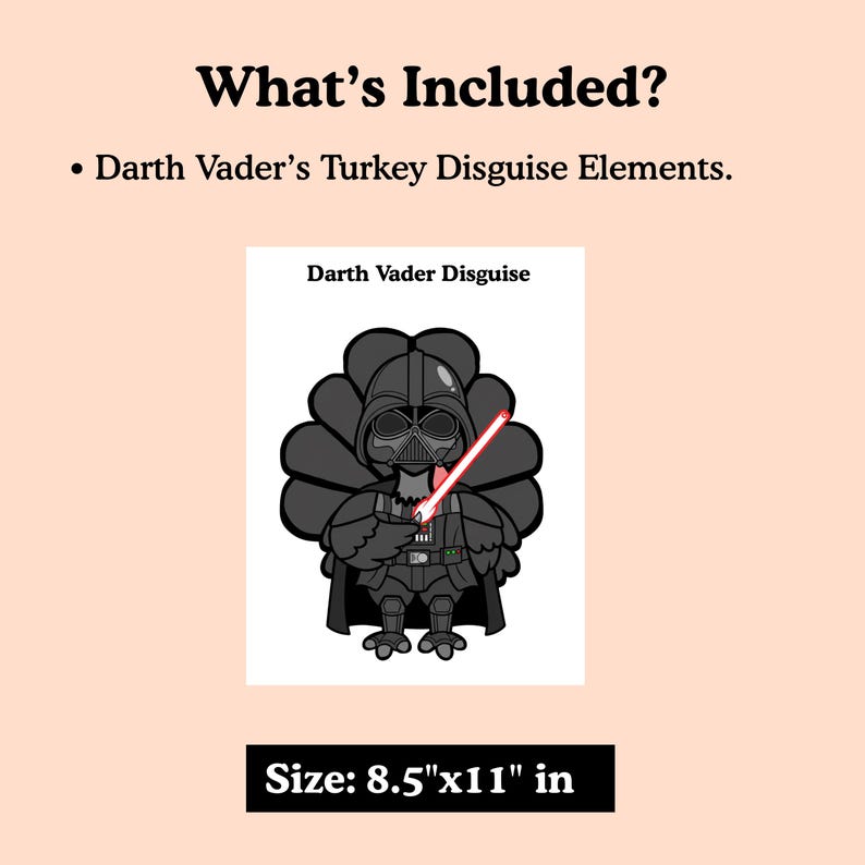 Darth Vader Disguise a Turkey Printable - Superhero Turkey Disguise ...