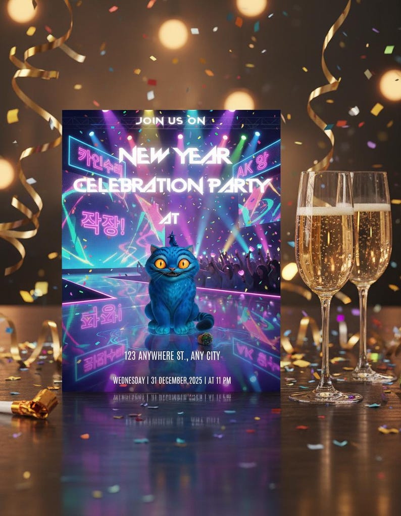 Derpy 2026 New Year Party Invitation Card, Kpop Demon Hunters Derpy ...