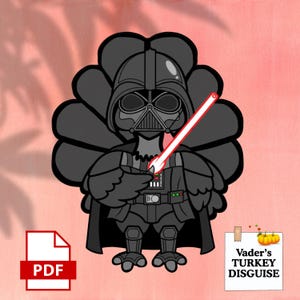 Turkey Disguise Project Printable Darth Vader - Etsy