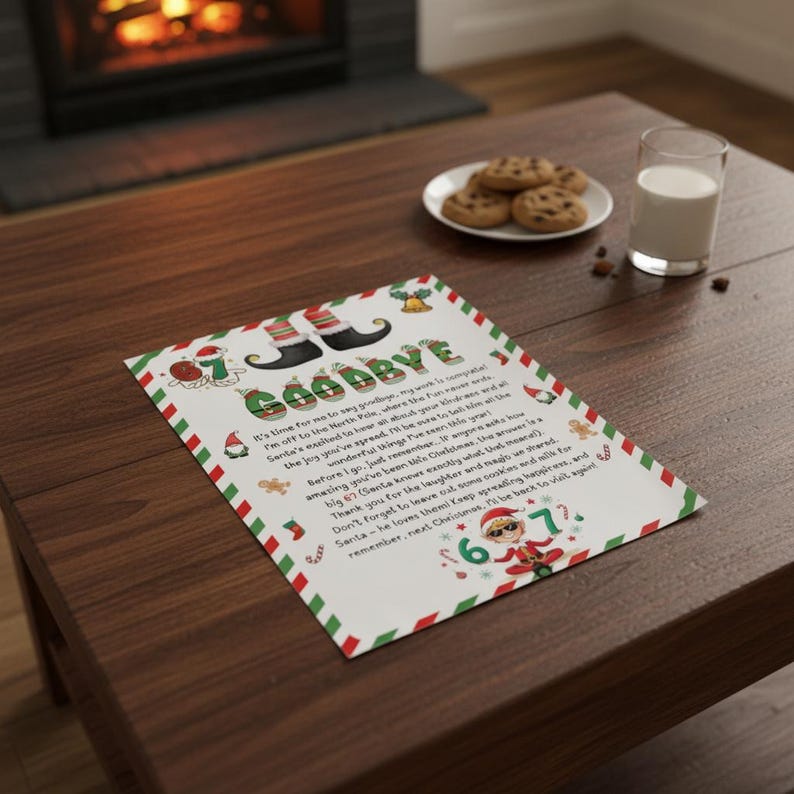 Editable Elf Goodbye Letter, Printable Elf Departure Letter, Christmas ...