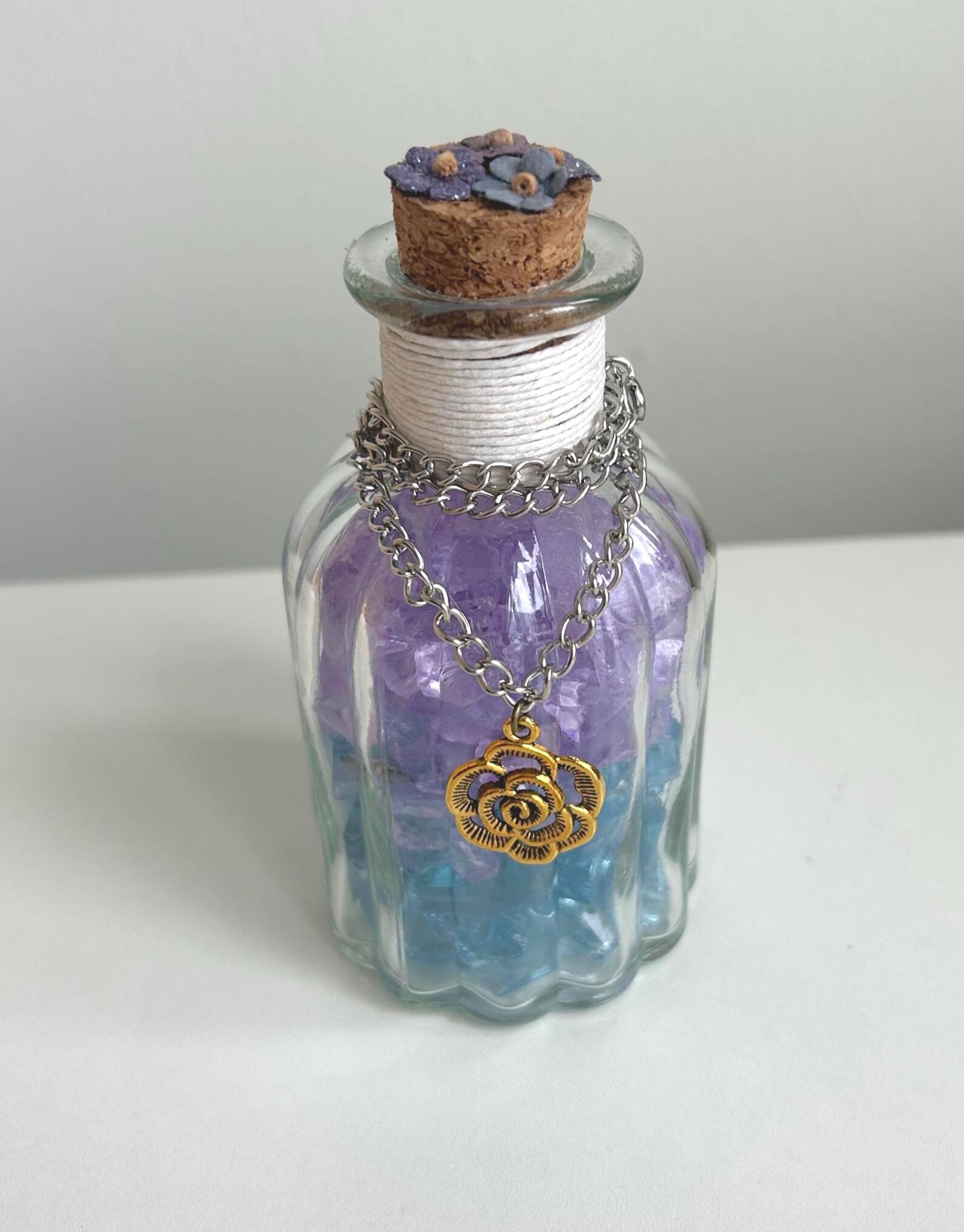 Witchy Deluxe Medium Potion Bottle – Crystals in Jar, Mystical Shelf ...