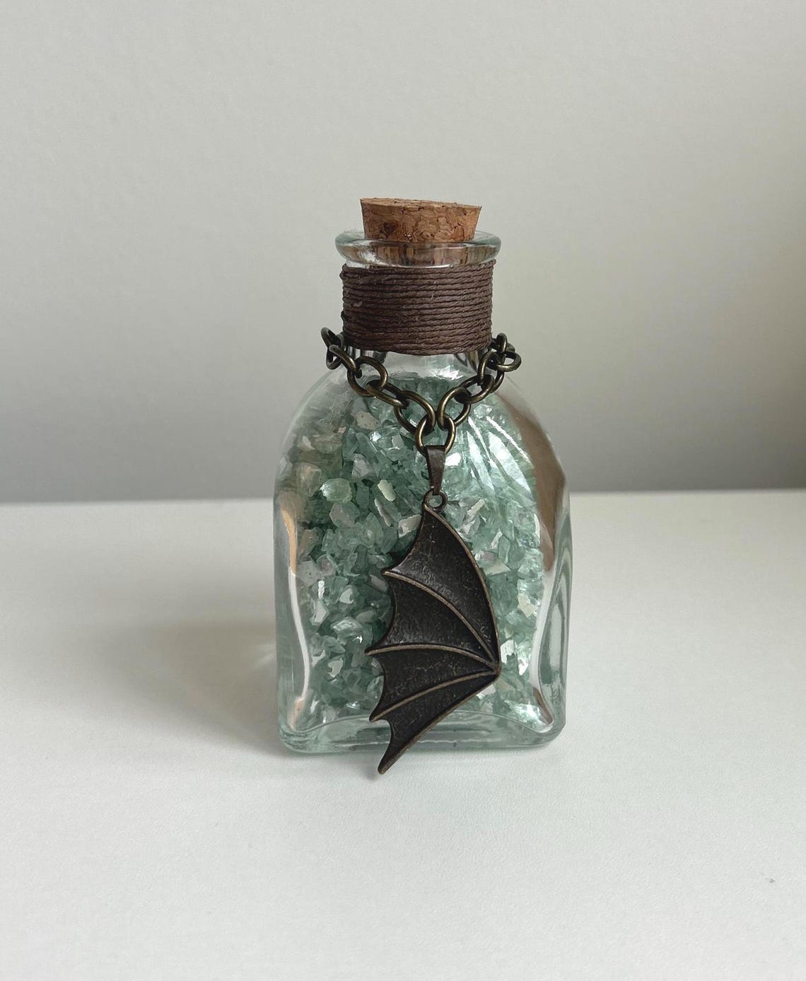 Witchy Deluxe Medium Potion Bottle – Crystals in Jar, Mystical Shelf ...