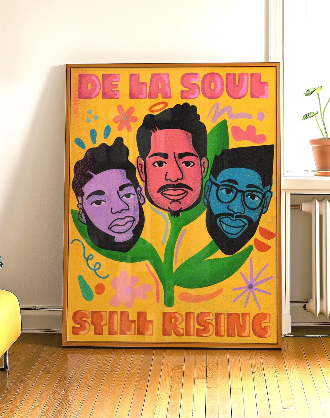 De La Soul Art Print – 90s Hip Hop Poster, 3 Feet High and Rising ...