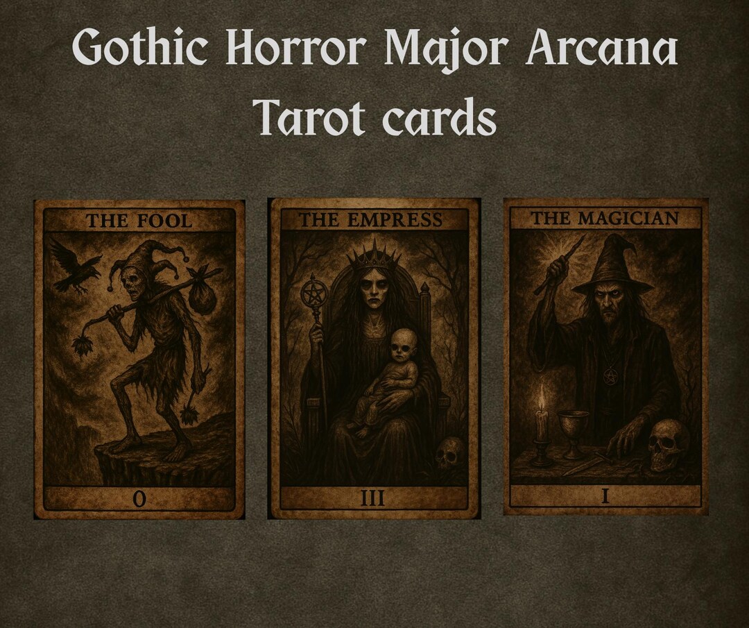 Gothic Horror Major Arcana Tarot Cards - Etsy