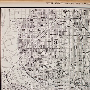 Vintage Philadelphia Map Antique 1930s Pennsylvania City Map Antique ...