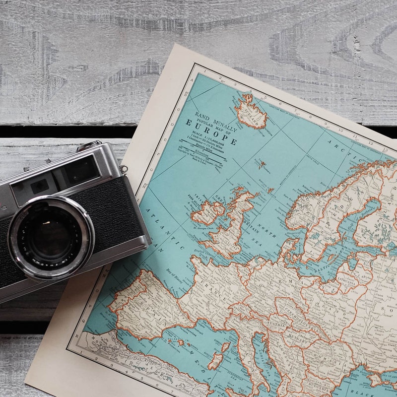 Map of Europe' - Etsy