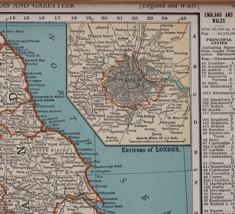 Vintage Maps of England and Scotland 1930s Vintage - Etsy