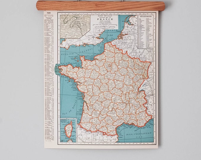 Vintage Original Maps of France, the Netherlands, Belgium, and ...
