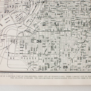 Vintage Philadelphia Map Antique 1930s Pennsylvania City Map Antique ...
