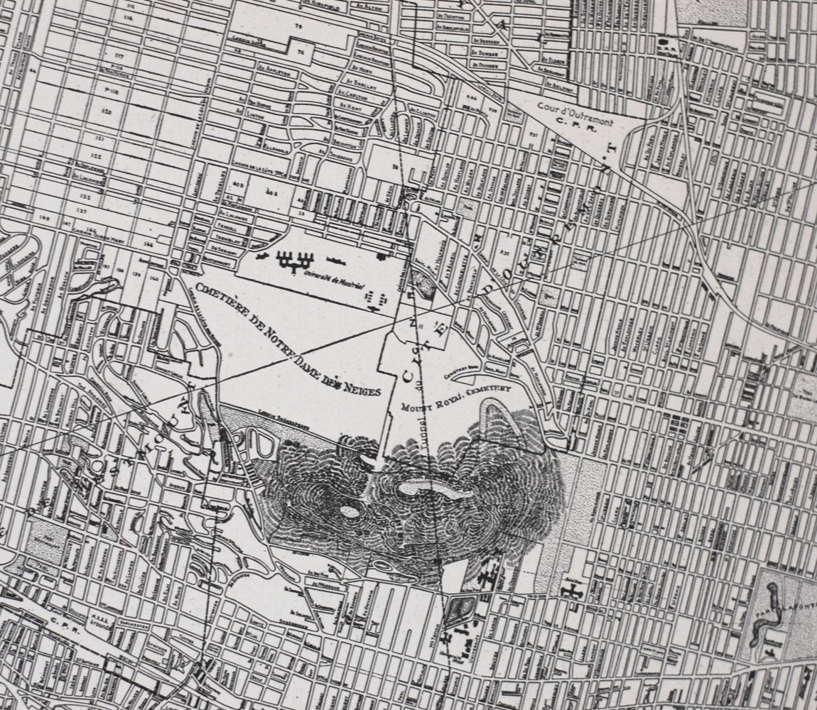 Carte de Montréal vintage des années 1930 Antique Montreal - Etsy Canada