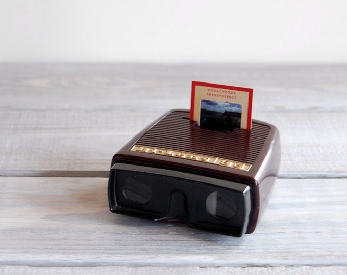 Vintage Bakelite Slide Viewer / 1950s Sawyer's Bi-lens Binocular Viewer ...