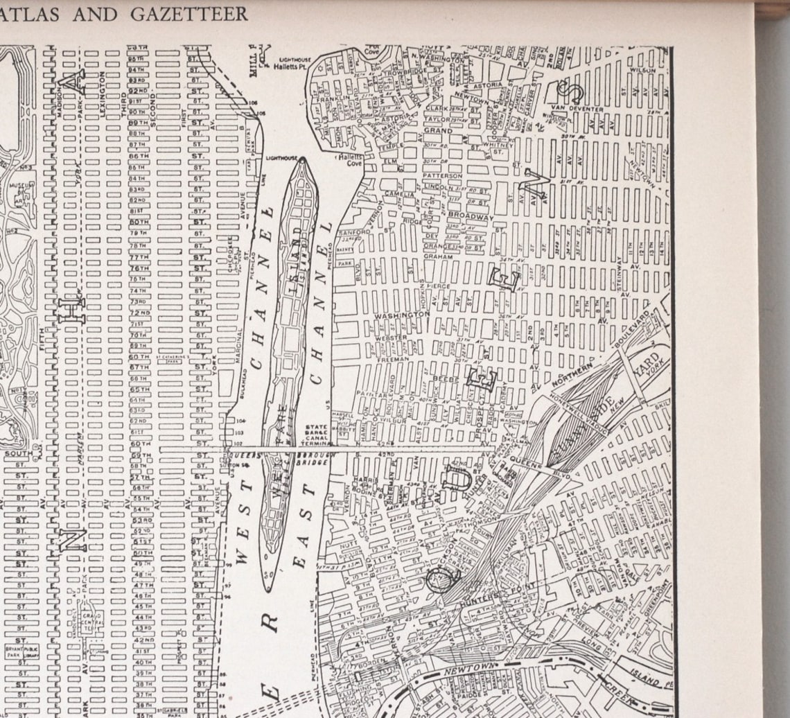 Antique 1930s Map of Lower Manhattan Downtown New York City - Etsy UK