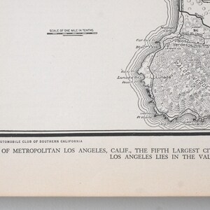 Original 1930s Los Angeles CA Map | Gift Quality & Suitable for Framing ...