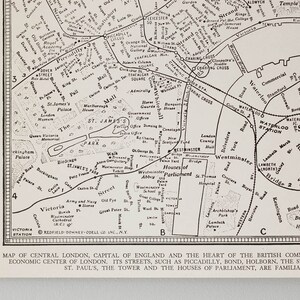 Vintage 1930s London, England Map | Gift Quality & Suitable for Framing ...