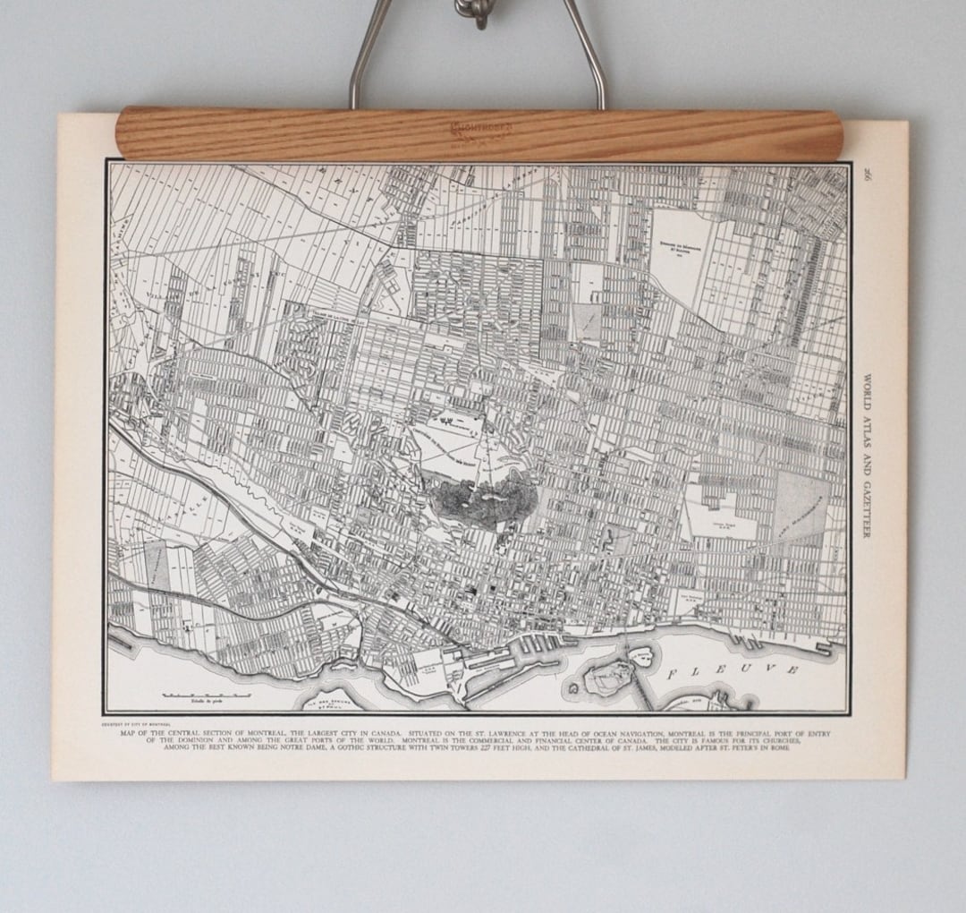 Vintage 1930s Montreal Quebec Canada Map | Suitable for Framing ...