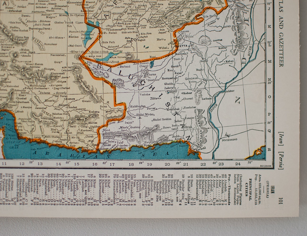 Vintage Maps of India Iran and Afghanistan 1930s Antique | Etsy