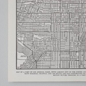 Original 1940s Los Angeles CA Map | Gift Quality & Suitable for Framing ...