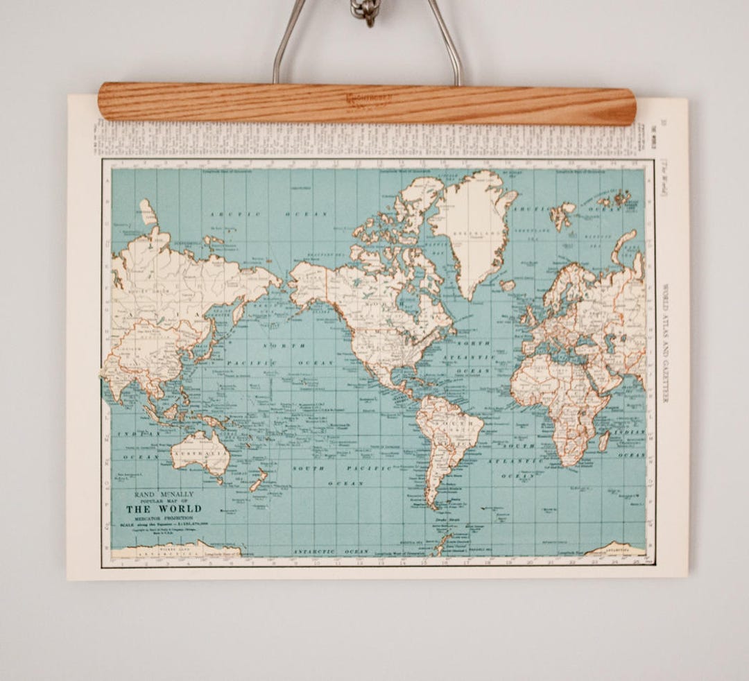 1930s Vintage Original Maps of the World and Polar Regions | Antique ...