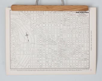Philadelphia Street Map Vintage Print Poster - Etsy