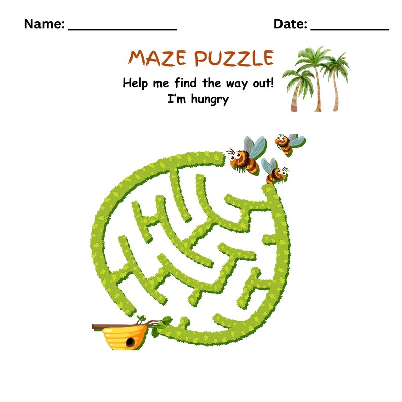 Printable Maze Worksheets for Kids | Maze Puzzle Game | Learn to Draw ...