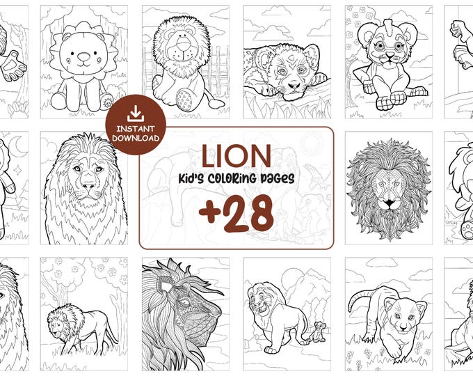 Lion Coloring Pages | Children Activity | Wildlife Coloring Pages ...