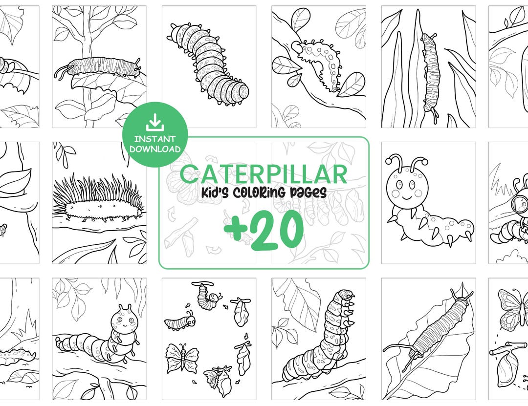 Caterpillar Coloring Book Printable for Kids – Preschool Busy Book ...