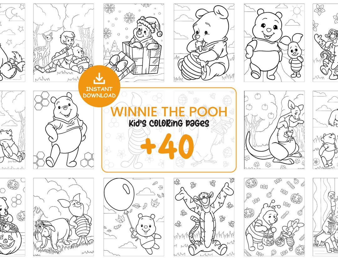 40 WINNIE THE POOH Coloring Pages I Printable Coloring Pages for Kid I ...
