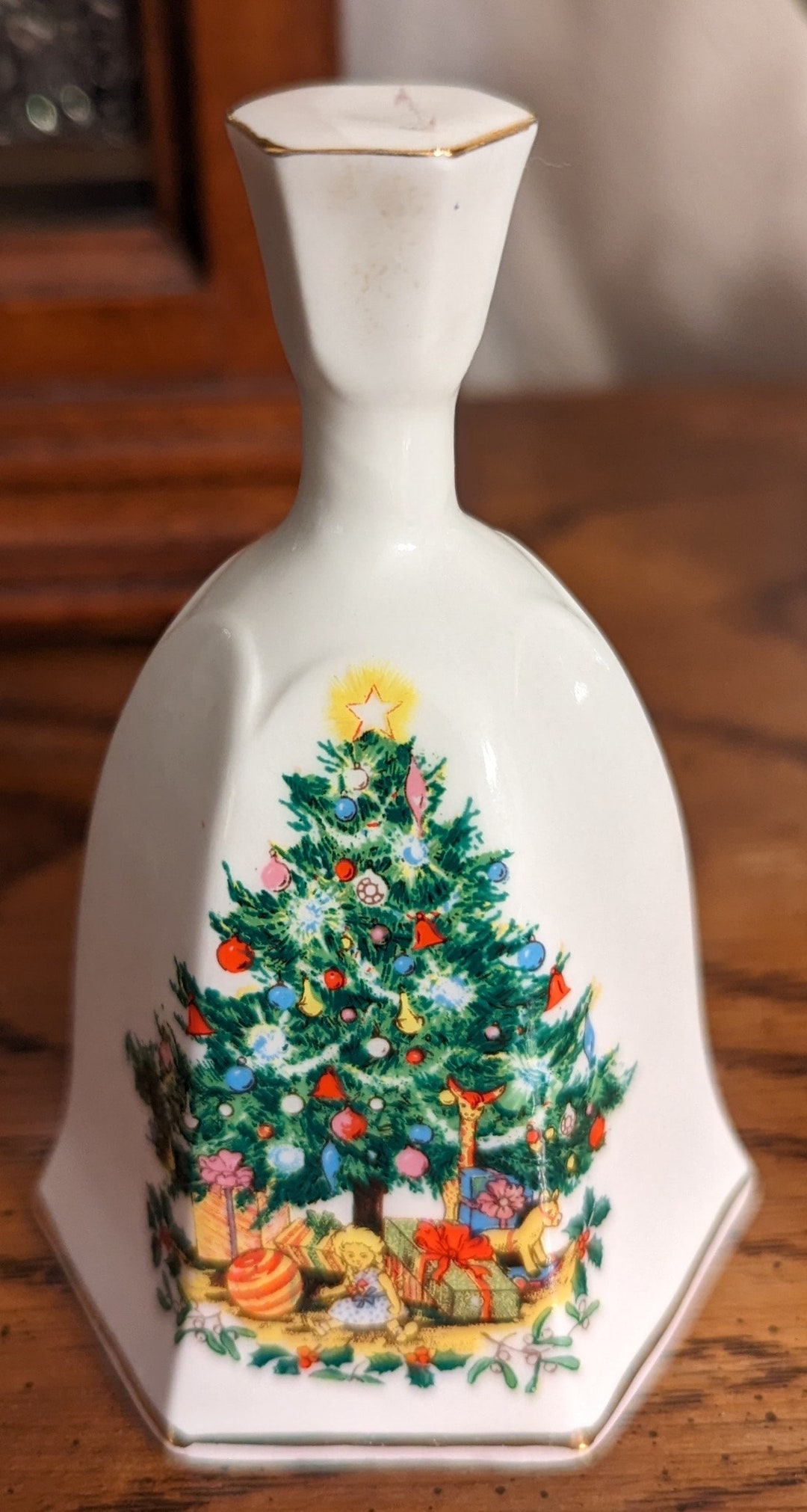 Petite Brinton Bone China Christmas Bell - Etsy