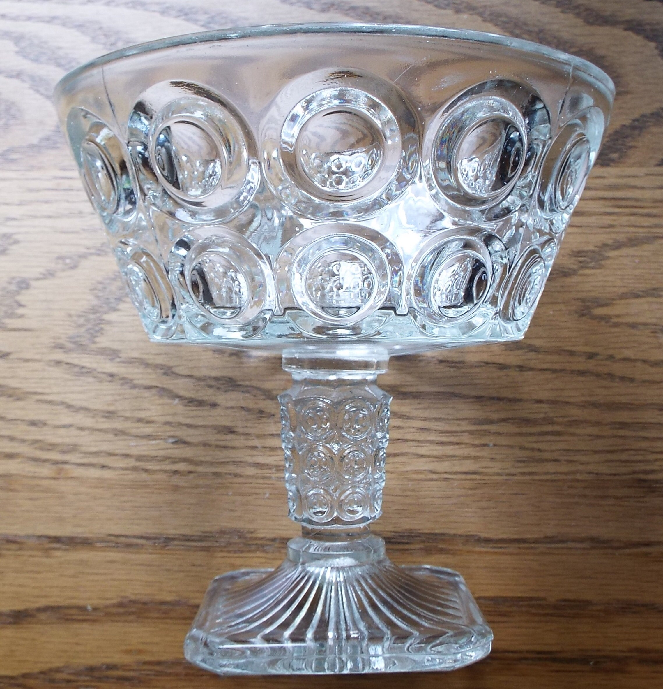 Vintage Pressed Glass Compote Candy Dish - Etsy