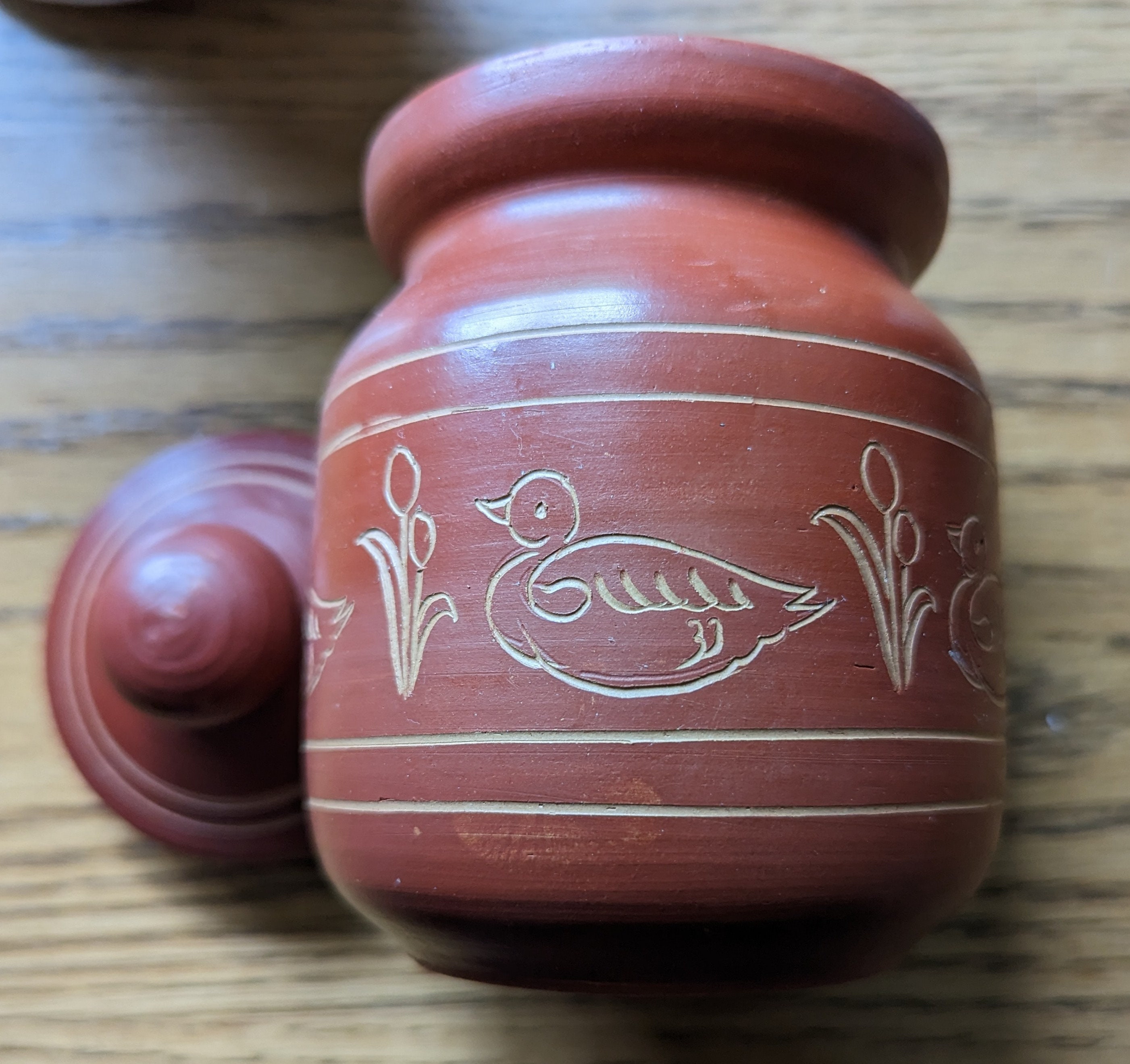 Etched Clay Jar With Lid From Sri Lanka - Etsy