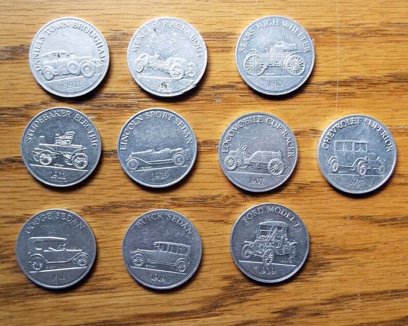 Vintage Promotional Sunoco Gas Aluminum Antique Car Tokens | Etsy