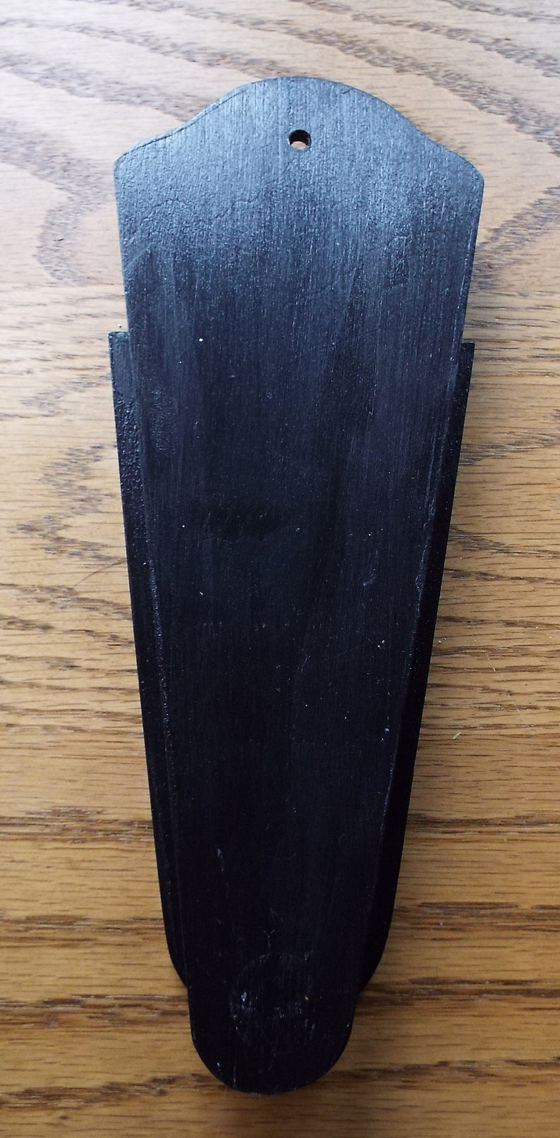 Vintage Tole Painted Folk Art Wooden Scissors Holder - Etsy