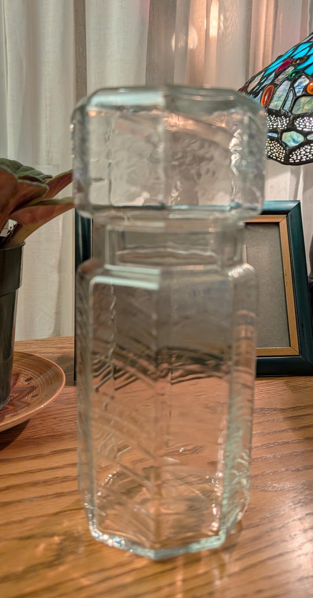 Dansk Textured Tall Glass Container - Etsy