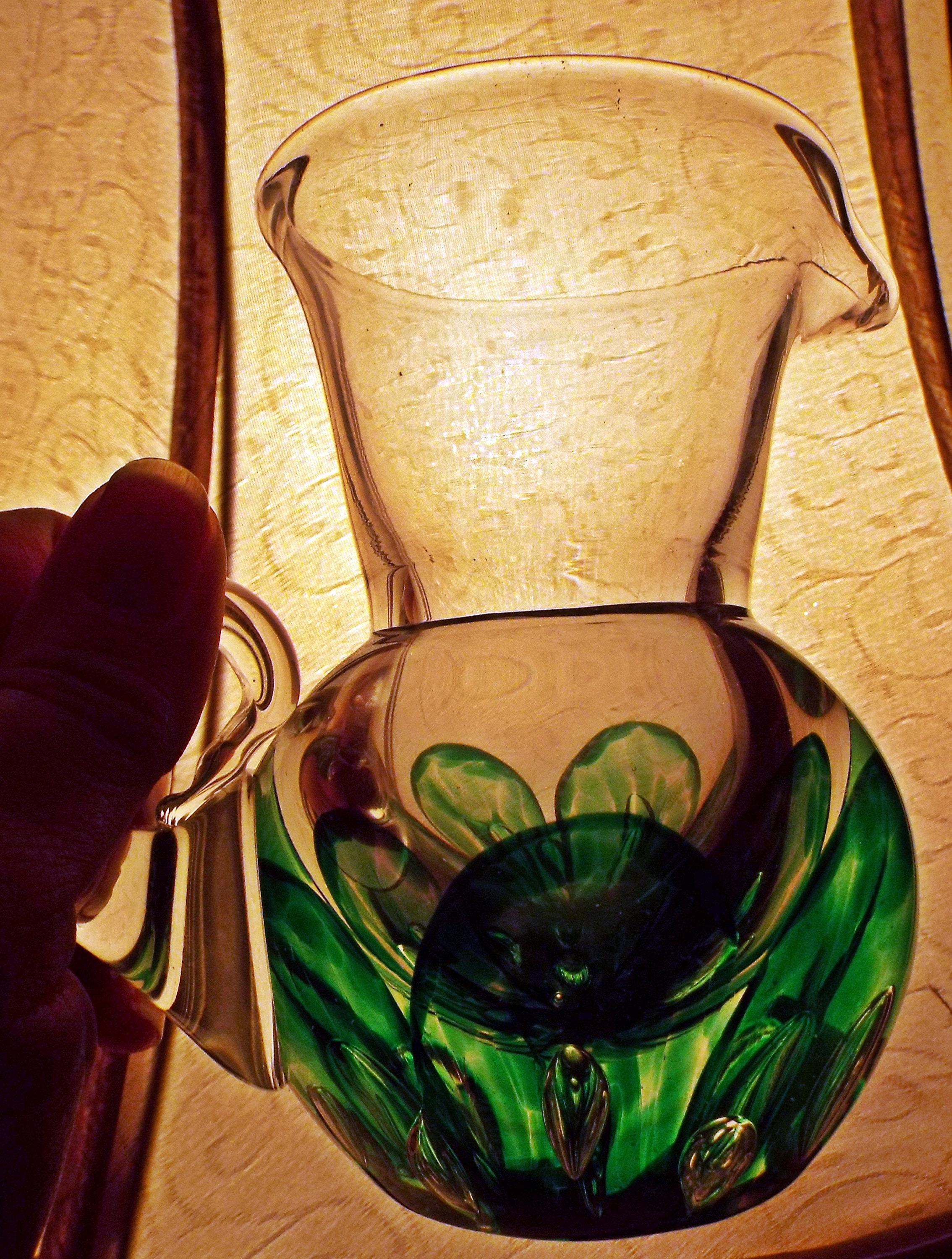 1987 Kerry Zimmerman Art Glass Pitcher - Etsy