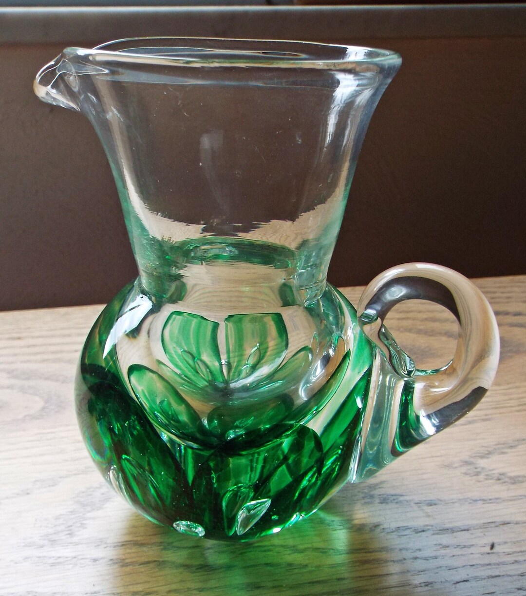 1987 Kerry Zimmerman Art Glass Pitcher - Etsy