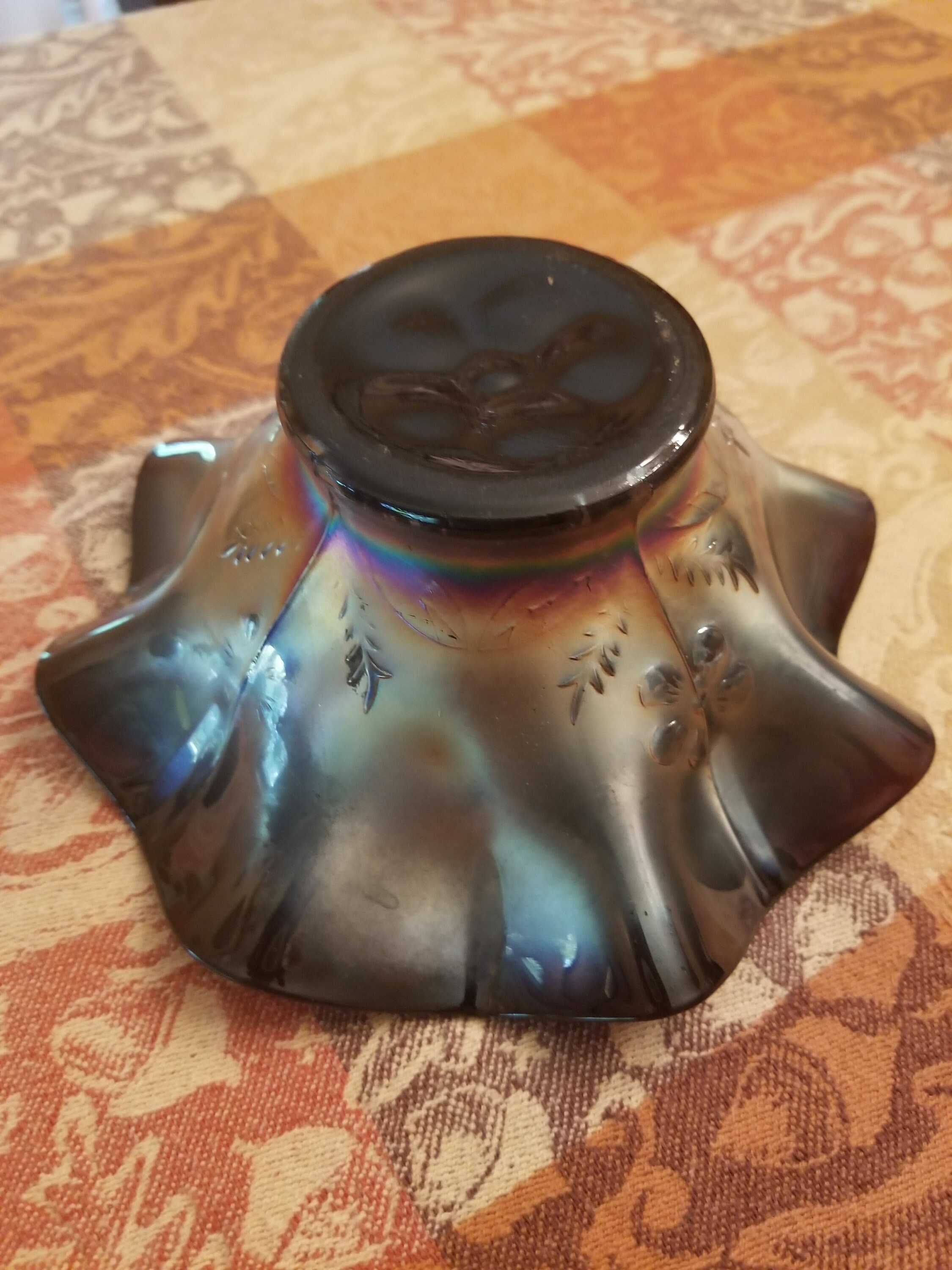 Vintage Ruffled Carnival Glass Hat - Etsy