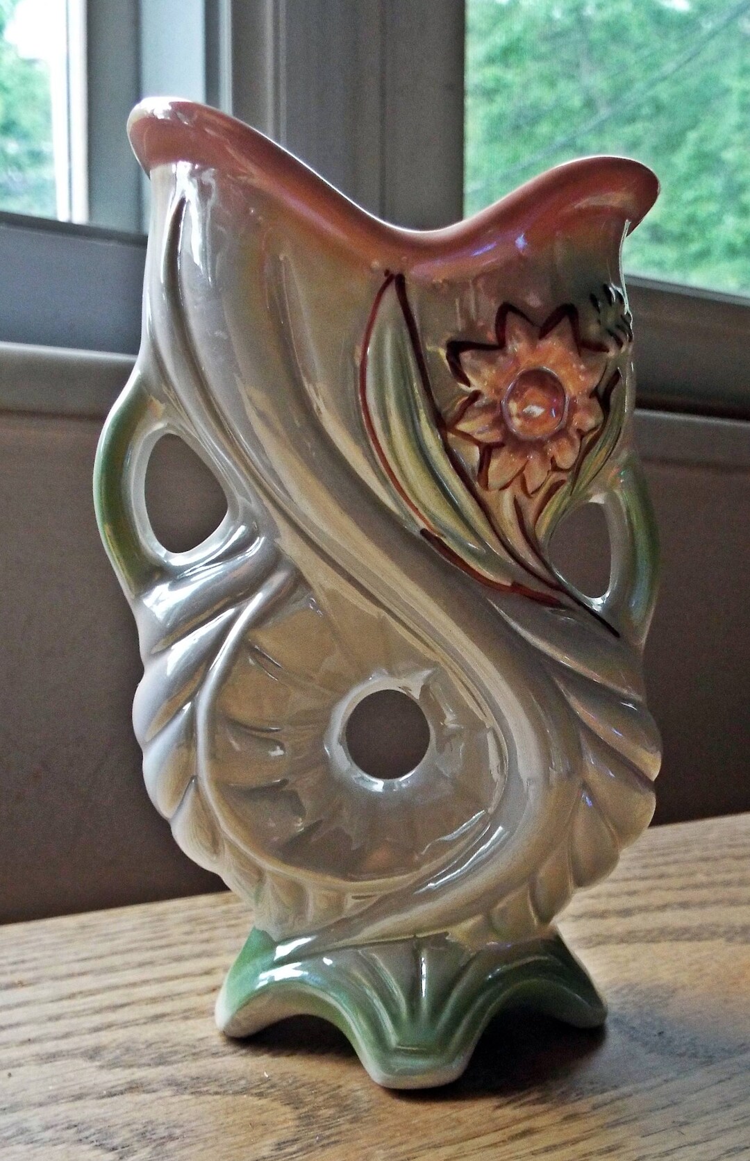 Vintage Lusterware Vase~made in Brasil - Etsy