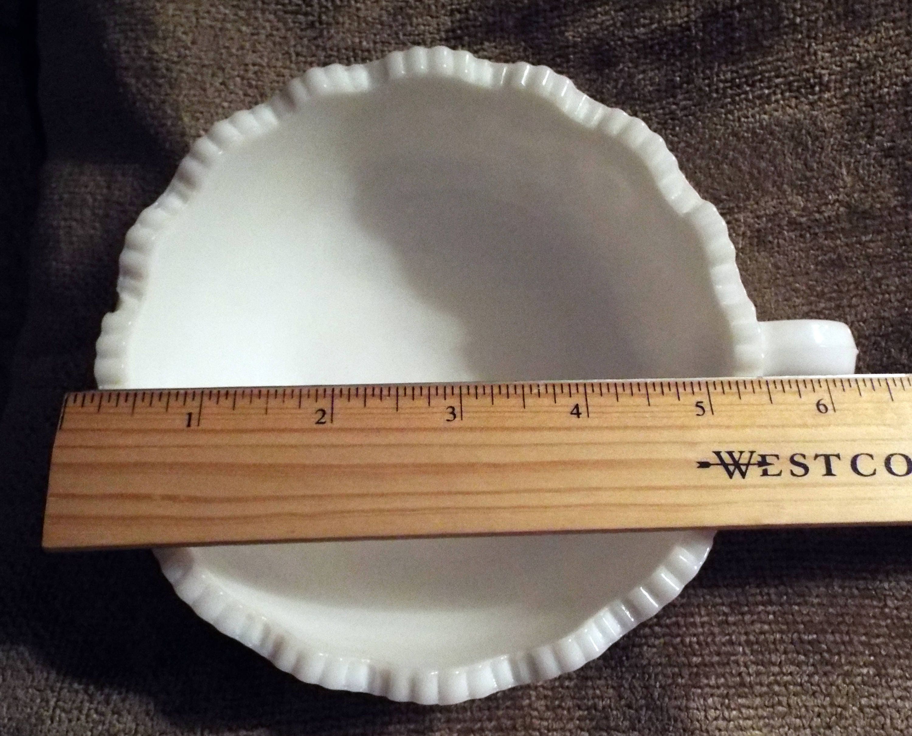 Vintage L E Smith Heritage Pattern Milk Glass Nappy Candy Dish - Etsy
