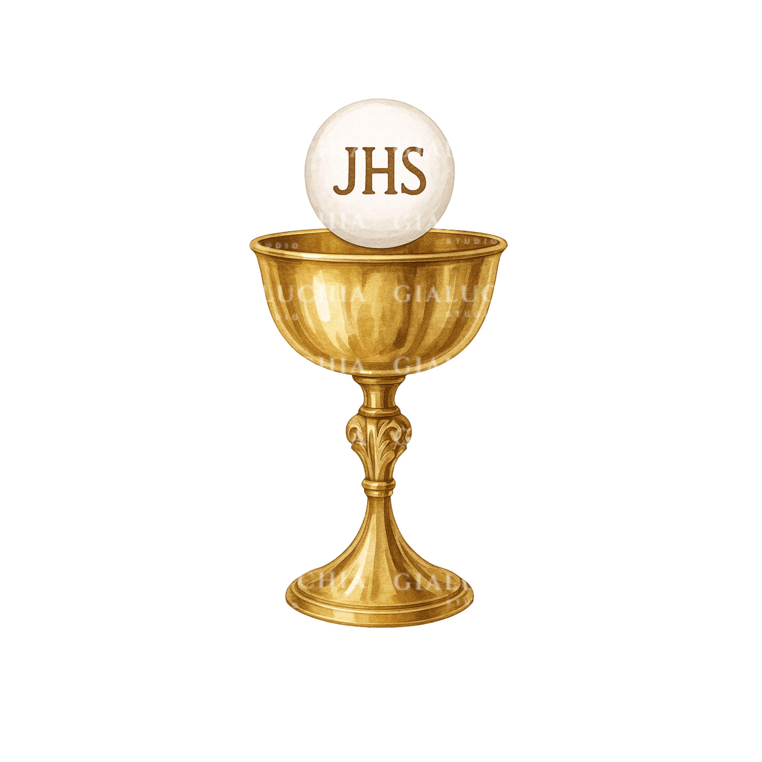 Paquete de imágenes prediseñadas de la Eucaristía Católica con hostia ...