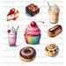 Watercolor Sweet Treats Clipart, Delicious Treats Png, Watercolor Food ...